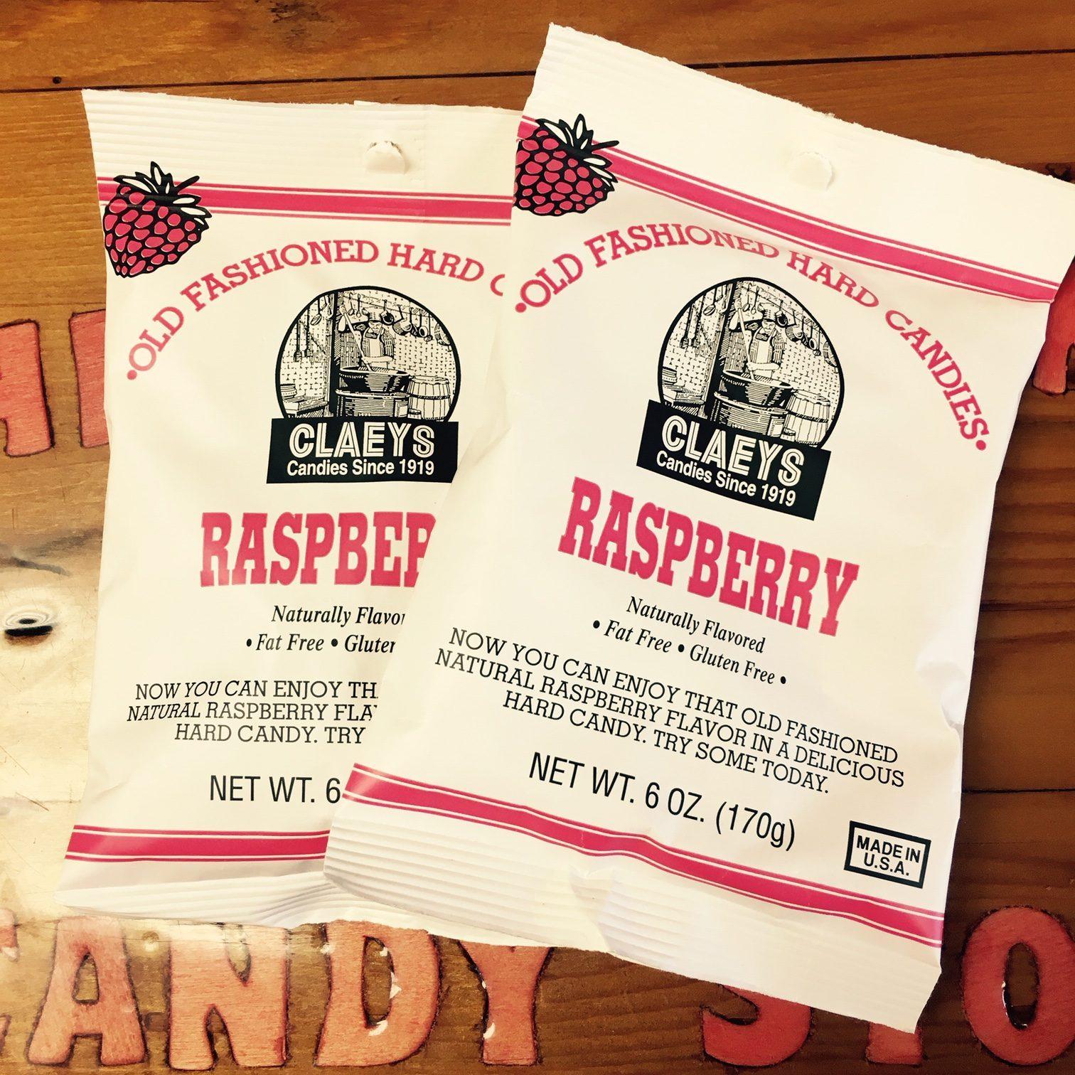 Claeys Raspberry Old-Fashioned Hard Candy - Peppermint Stick