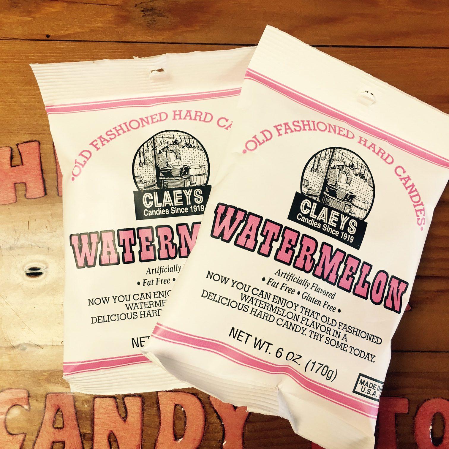 Claeys Watermelon Old Fashioned Hard Candy - Peppermint Stick